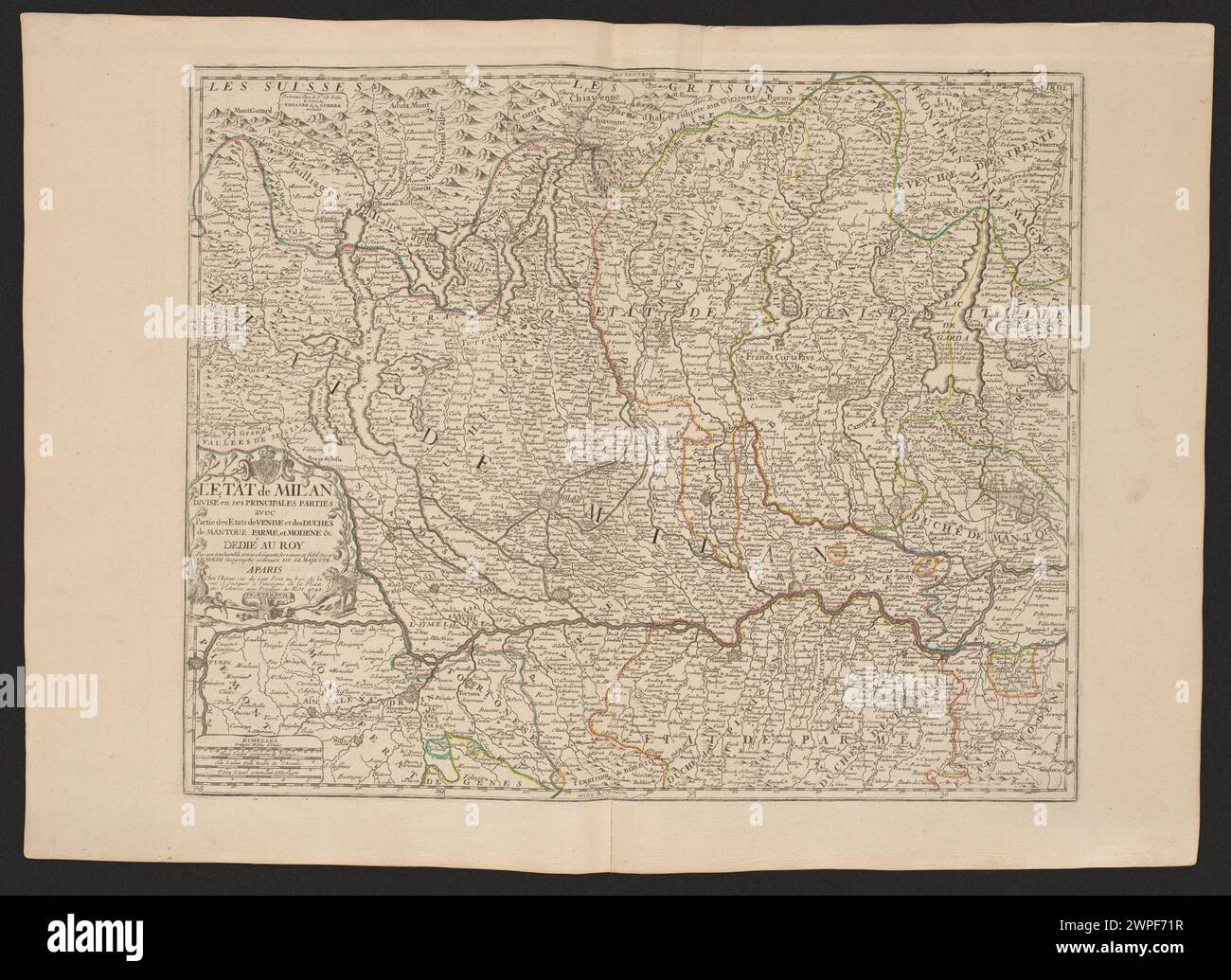 Detailed historical map of parma hi-res stock photography and images ...