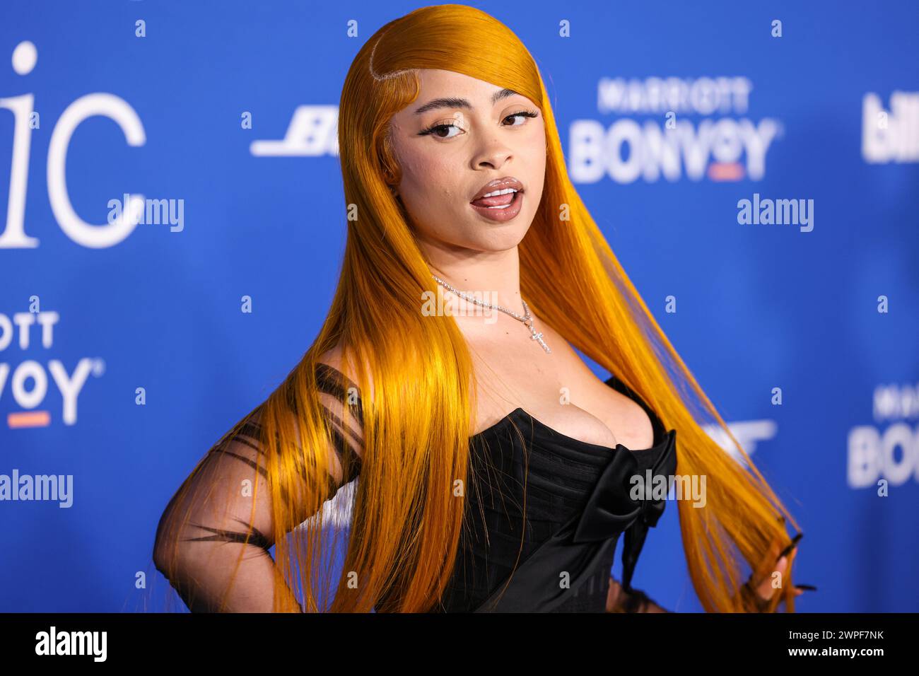 INGLEWOOD, LOS ANGELES, CALIFORNIA, USA - MARCH 06: Ice Spice arrives ...