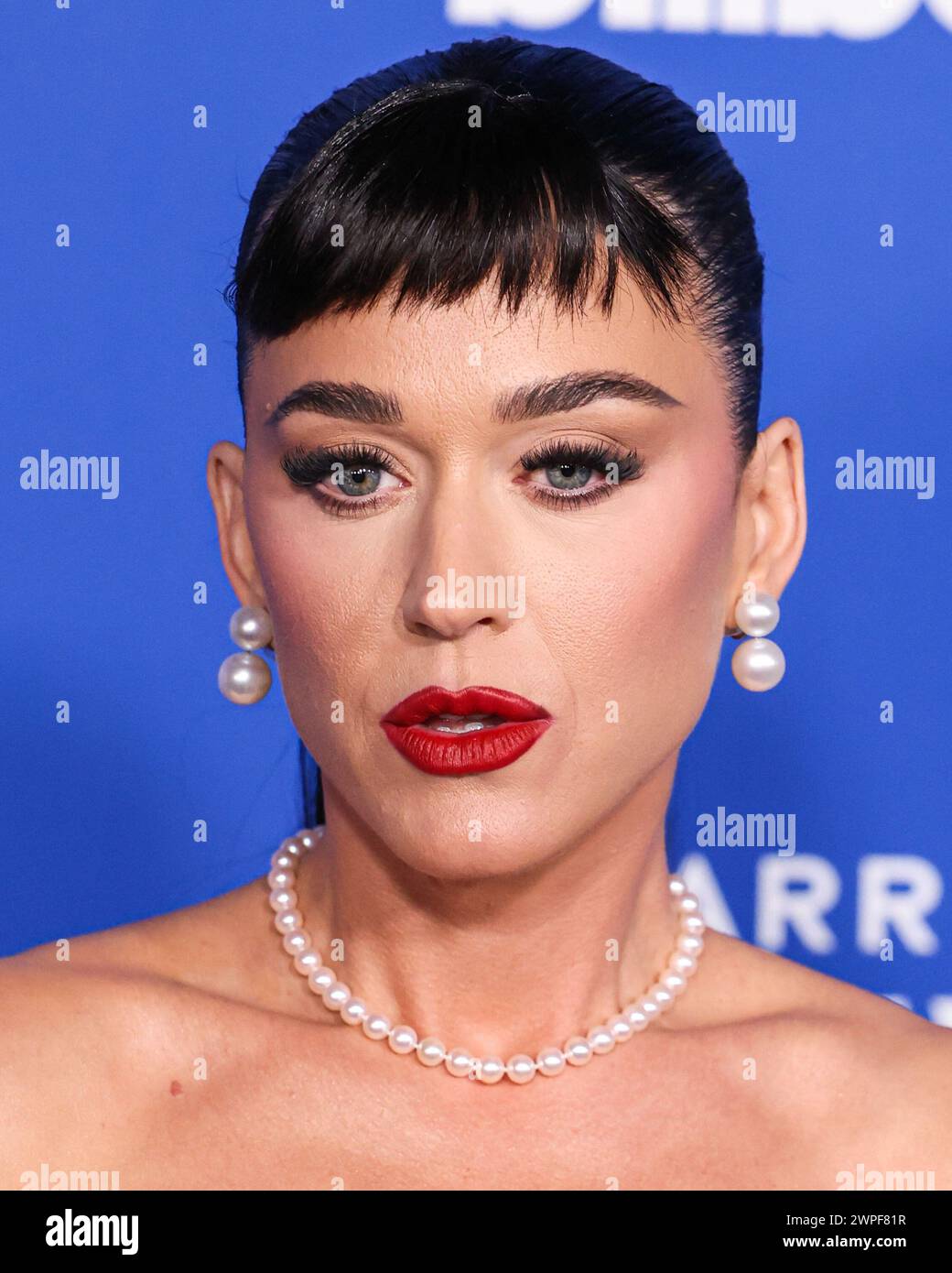 INGLEWOOD, LOS ANGELES, CALIFORNIA, USA - MARCH 06: Katy Perry arrives ...