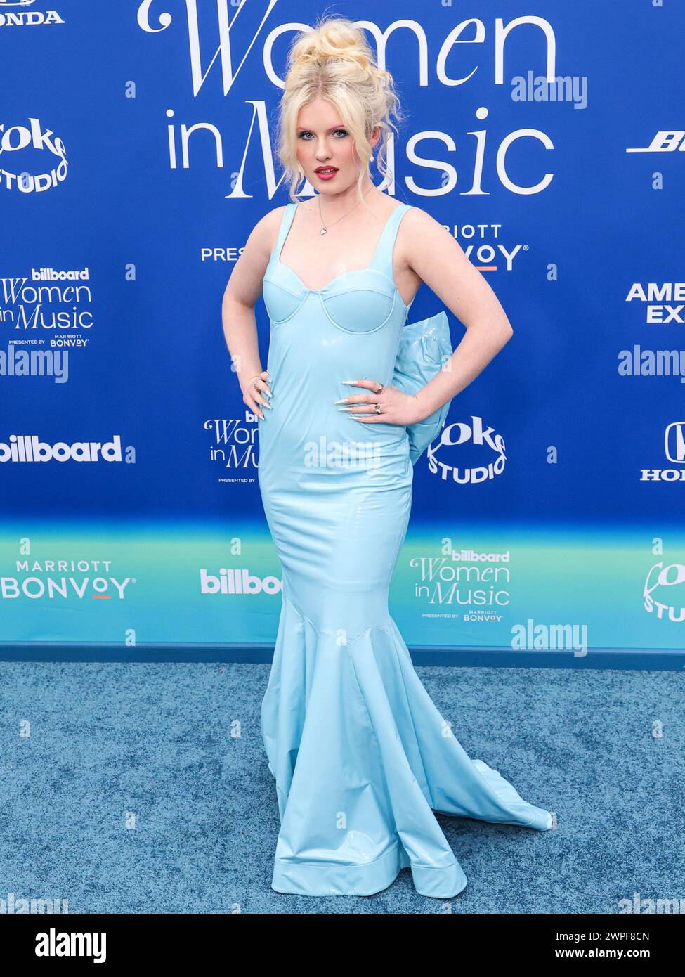 INGLEWOOD, LOS ANGELES, CALIFORNIA, USA - MARCH 06: Meg Smith arrives ...