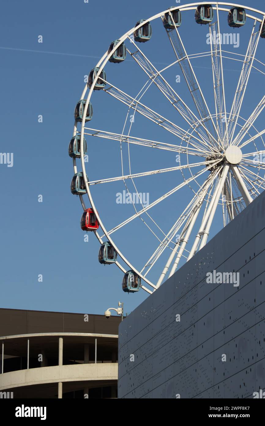 observation wheel, a giant wheel against blue sky Stock Photo - Alamy