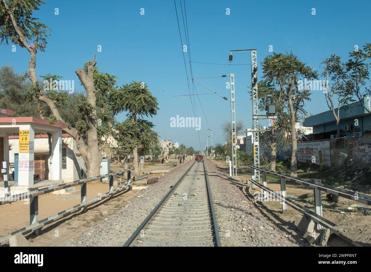 Railway crossing india hi-res stock photography and images - Alamy