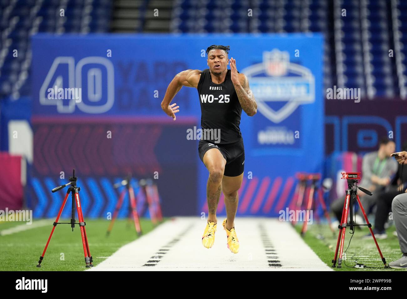 Southern California wide receiver Brenden Rice runs a drill at the NFL ...