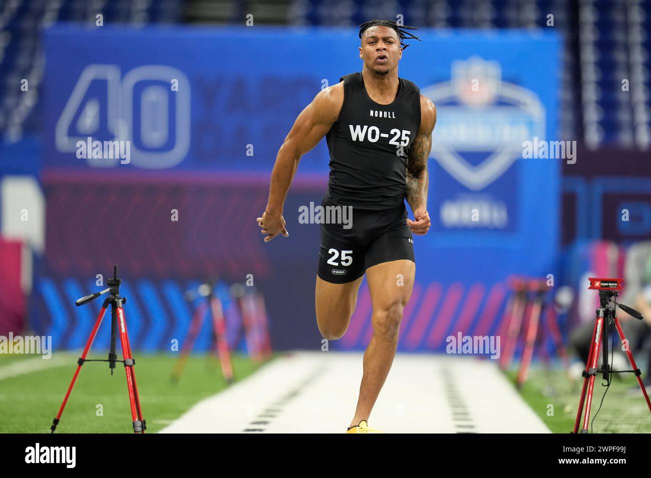 Southern California wide receiver Brenden Rice runs a drill at the NFL ...