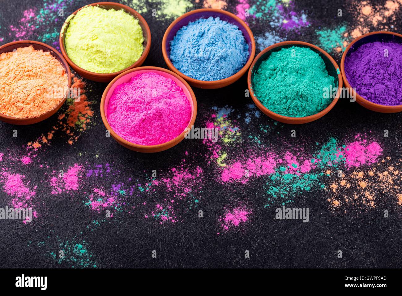 Gulal colors for Indian Holi festival Stock Photo - Alamy