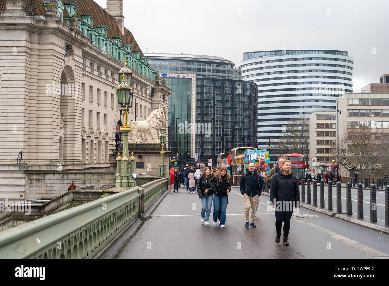 London, UK. 5th March, 2024. It was a dull day in London today after ...