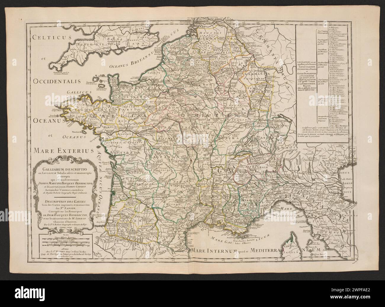 Map of Gaul (Gallia) compiled from Sanson’s published and manuscript ...