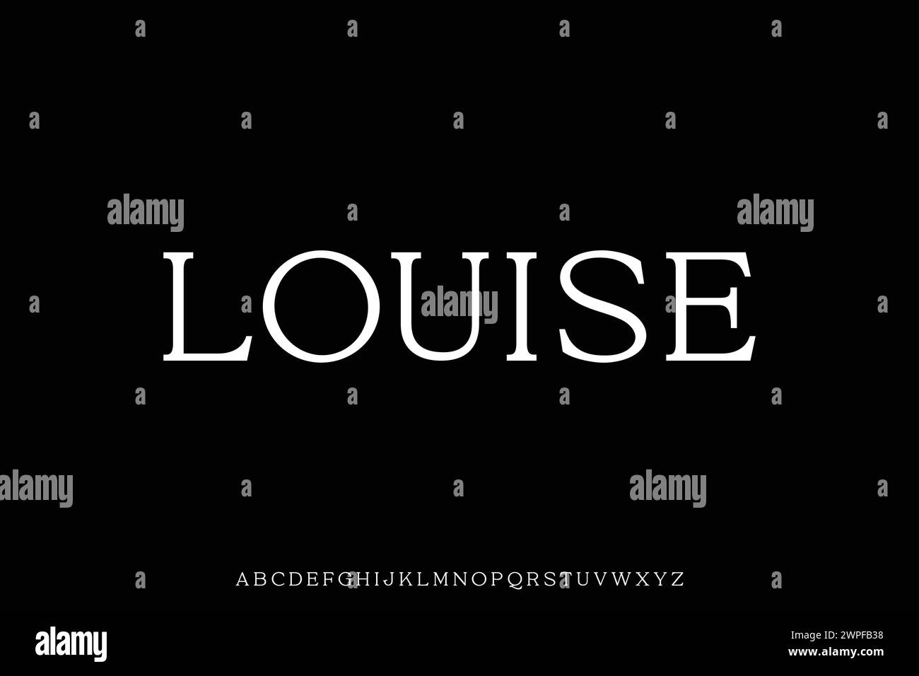 Elegant classic serif alphabet display font vector illustration Stock ...