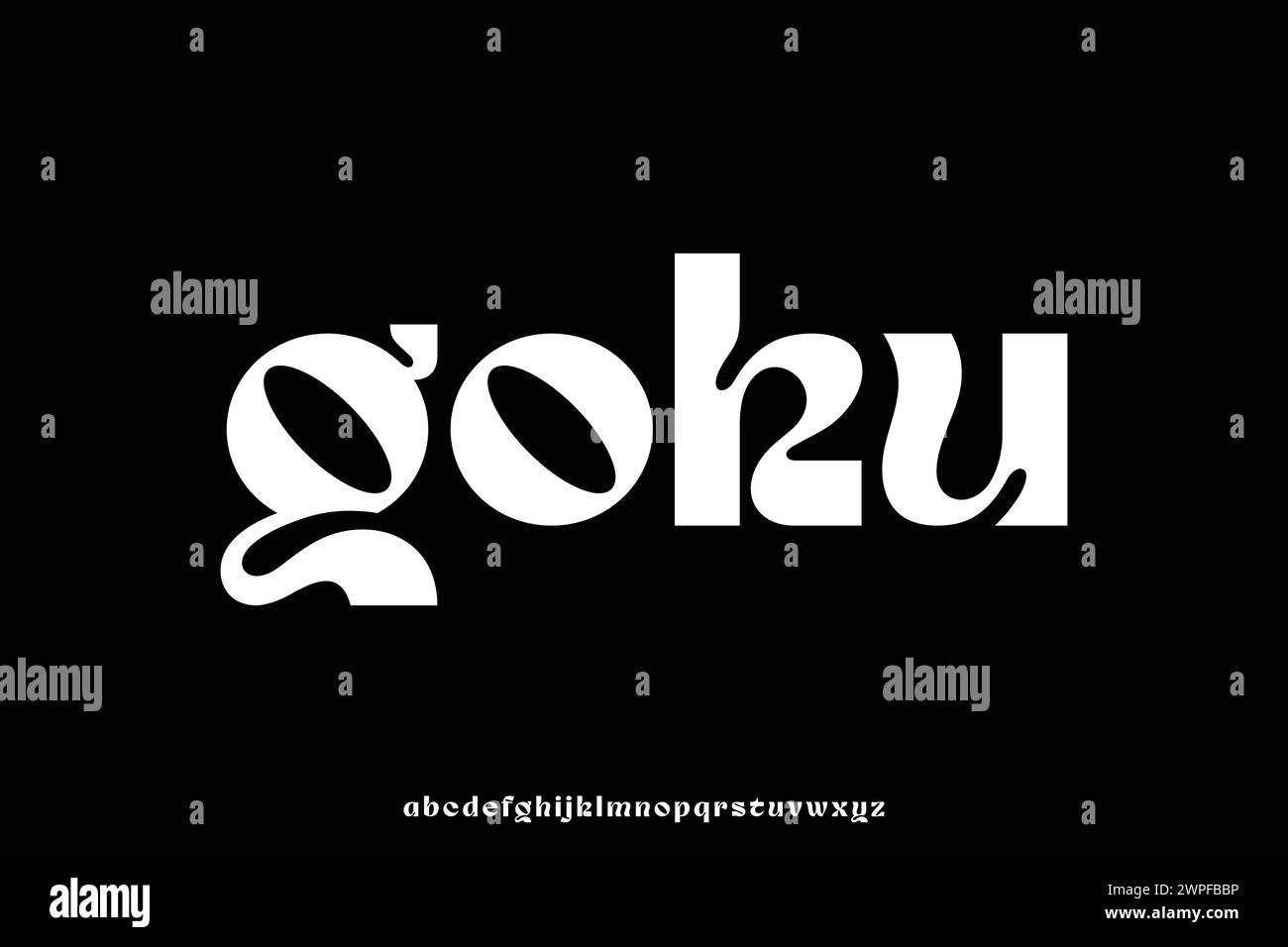 Trendy decorative alphabet display font vector. Creative unique fluid ...