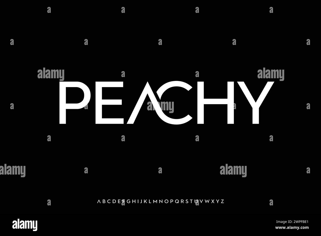 Modern elegant sans serif alphabet display font vector. Creative typeface with ligature Stock ...