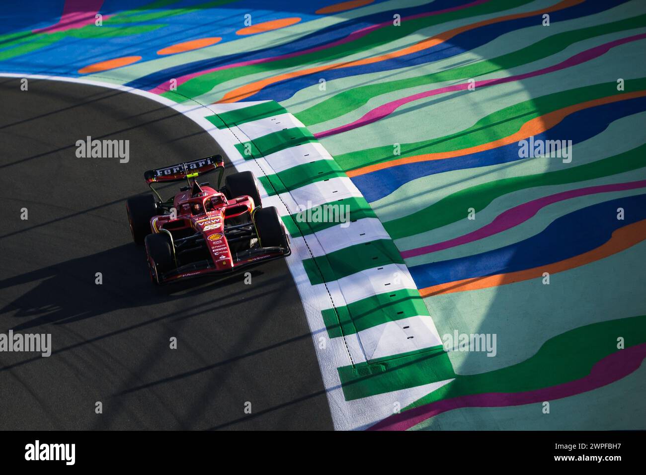 Jeddah, Saudi Arabia. 7th March 2024. Carlos Sainz of Scuderia Ferrari F1 Team During FP1. AHMAD ...