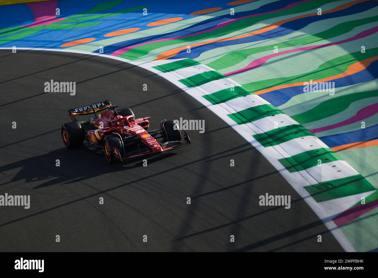 Jeddah, Saudi Arabia. 7th March 2024. Charles Leclerc of Scuderia Ferrari F1 Team During FP1 ...