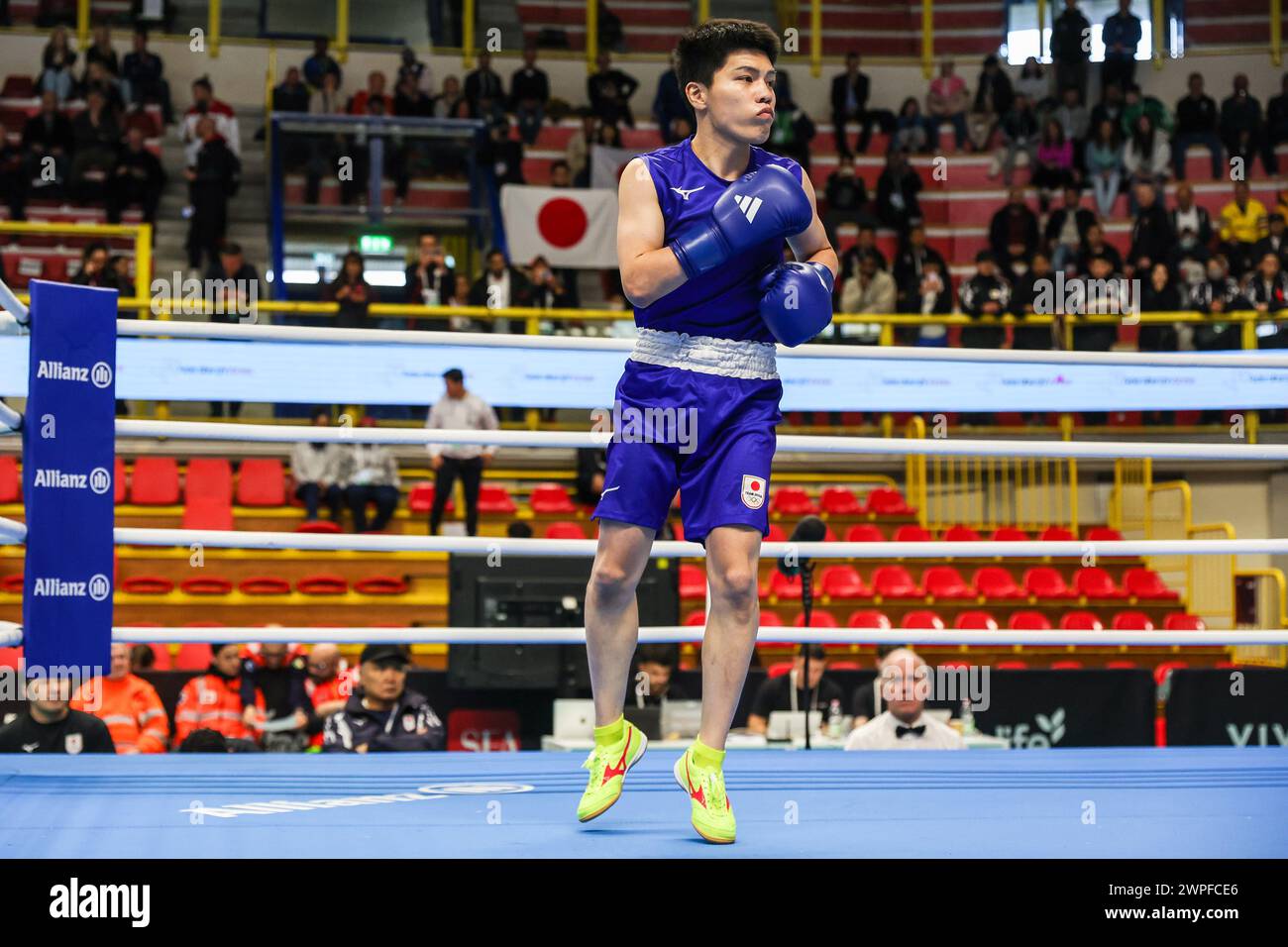 Busto Arsizio, Italy. 06th Mar, 2024. Tomoya Tsuboi (Blue) of Japan seen during the 1st World ...