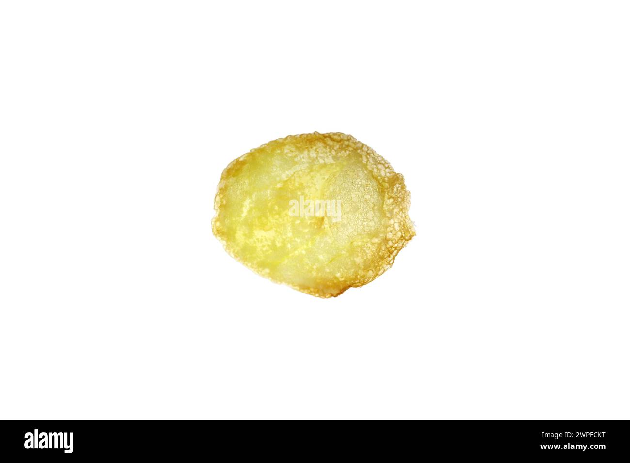 Fried crispy crackers chips isolated background texture. Macro closeup ...