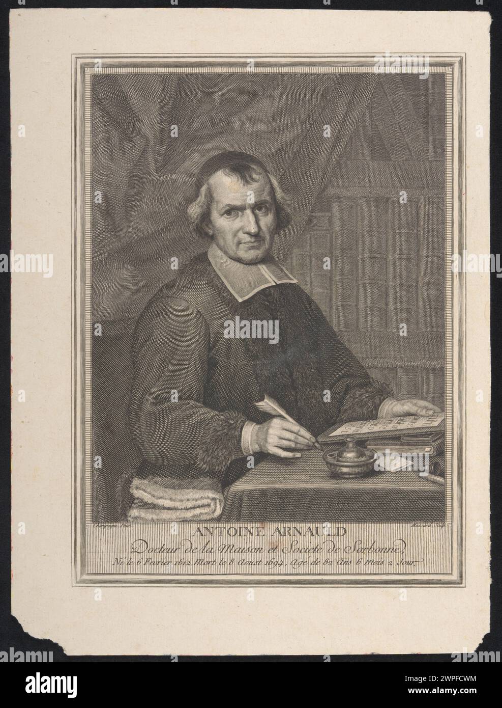 Portrait of Antoine Arnauld; Massard, Jean Baptiste (1740-1822; st ...