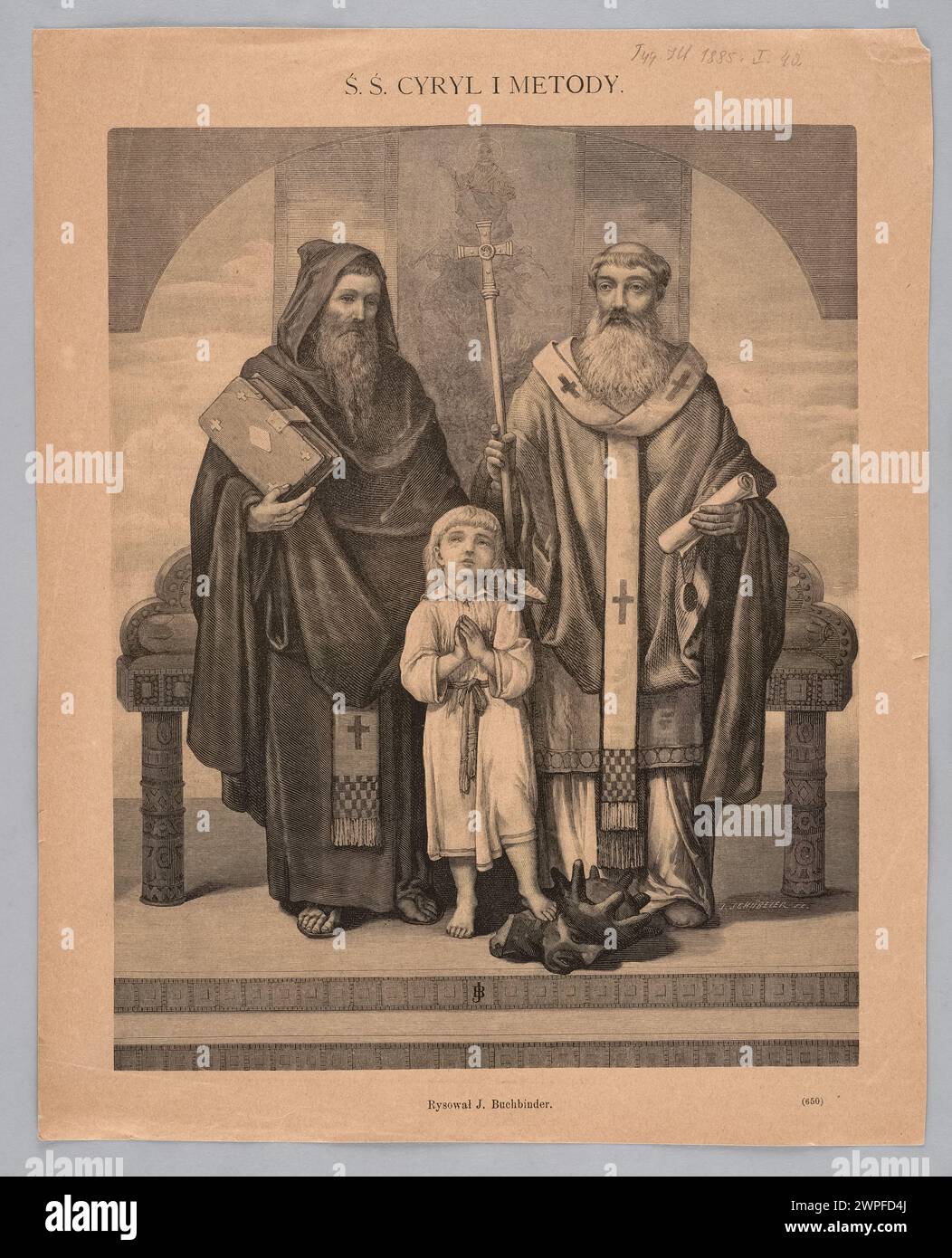 Illustration of Saints Cyril and Methodius by Józef Buchbinder and ...