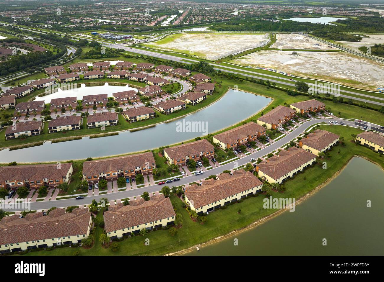 Ground prepared for building of new residential houses in Florida ...