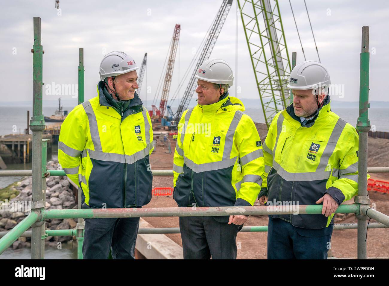 Scottish Secretary Alister Jack (centre) during his visit to the Port ...