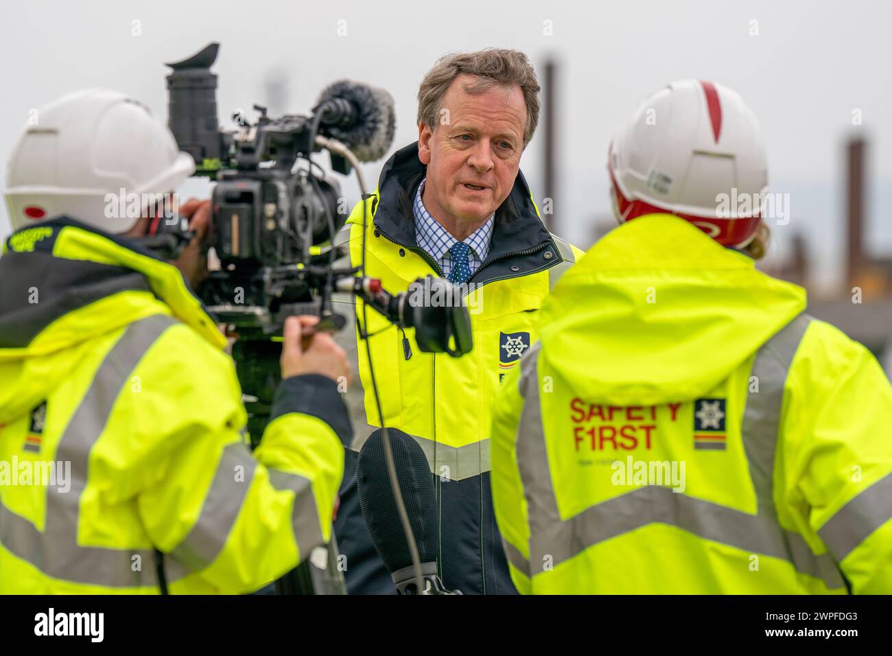 Scottish Secretary Alister Jack during his visit to the Port of Leith ...