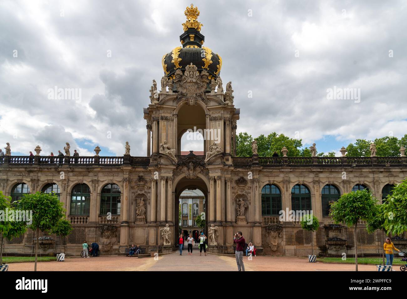 Baroque Zwinger palace complex. Construction began in 1709 on the ...