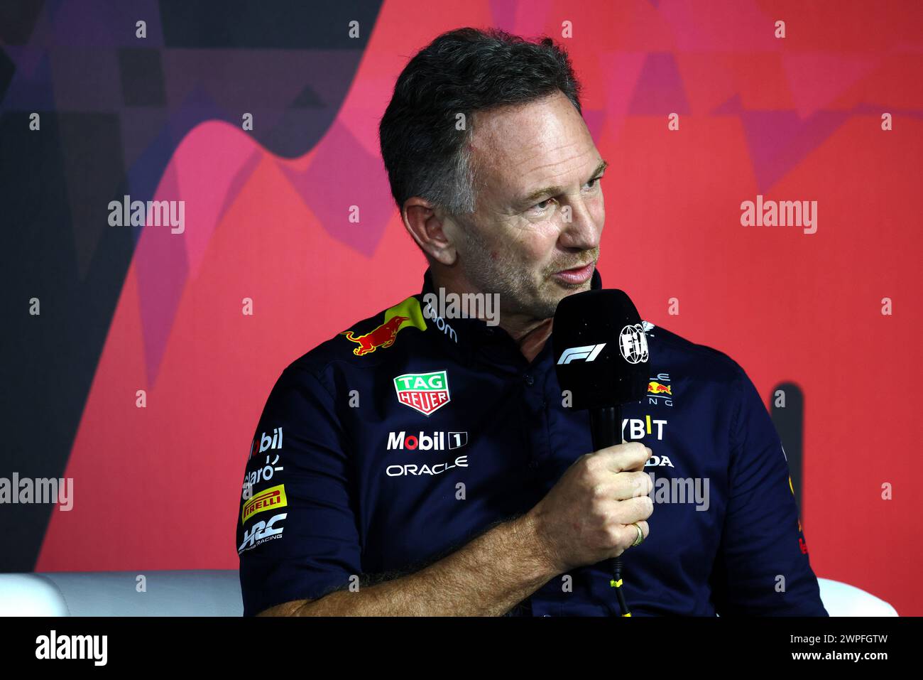 Jeddah, Saudi Arabia. 07th Mar, 2024. Christian Horner (GBR) Red Bull Racing Team Principal in ...