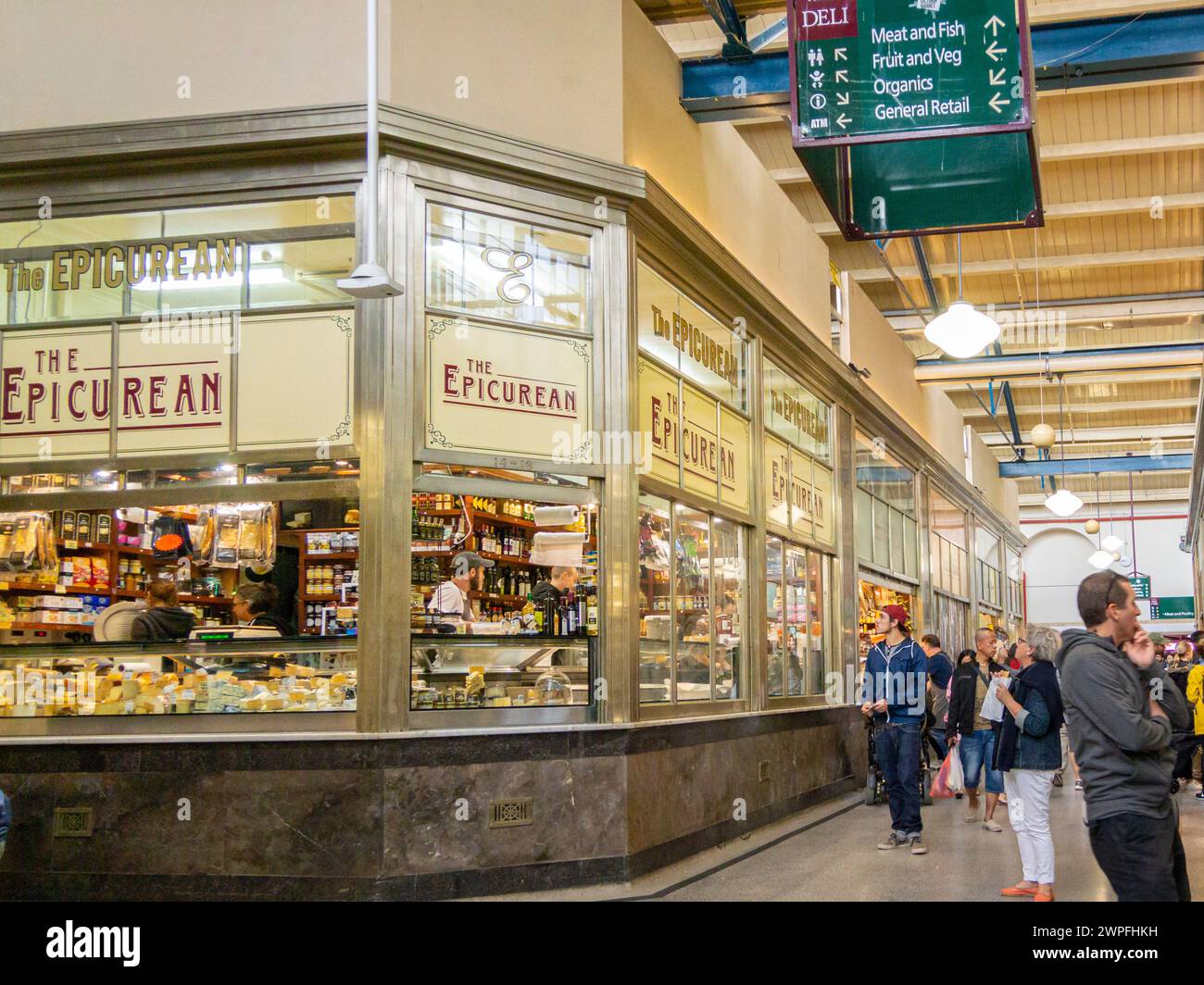 Melbourne, Australia, Feb 2018 - View of Queen Victoria indoor market ...