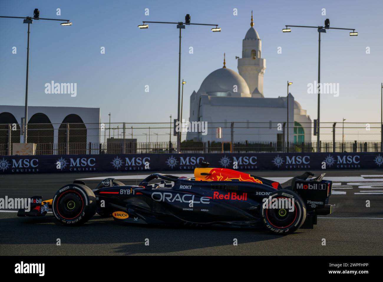 Jeddah, Saudi Arabia. 7th March 2024. Max Verstappen of Oracle Red Bull Racing During FP1. AHMAD ...