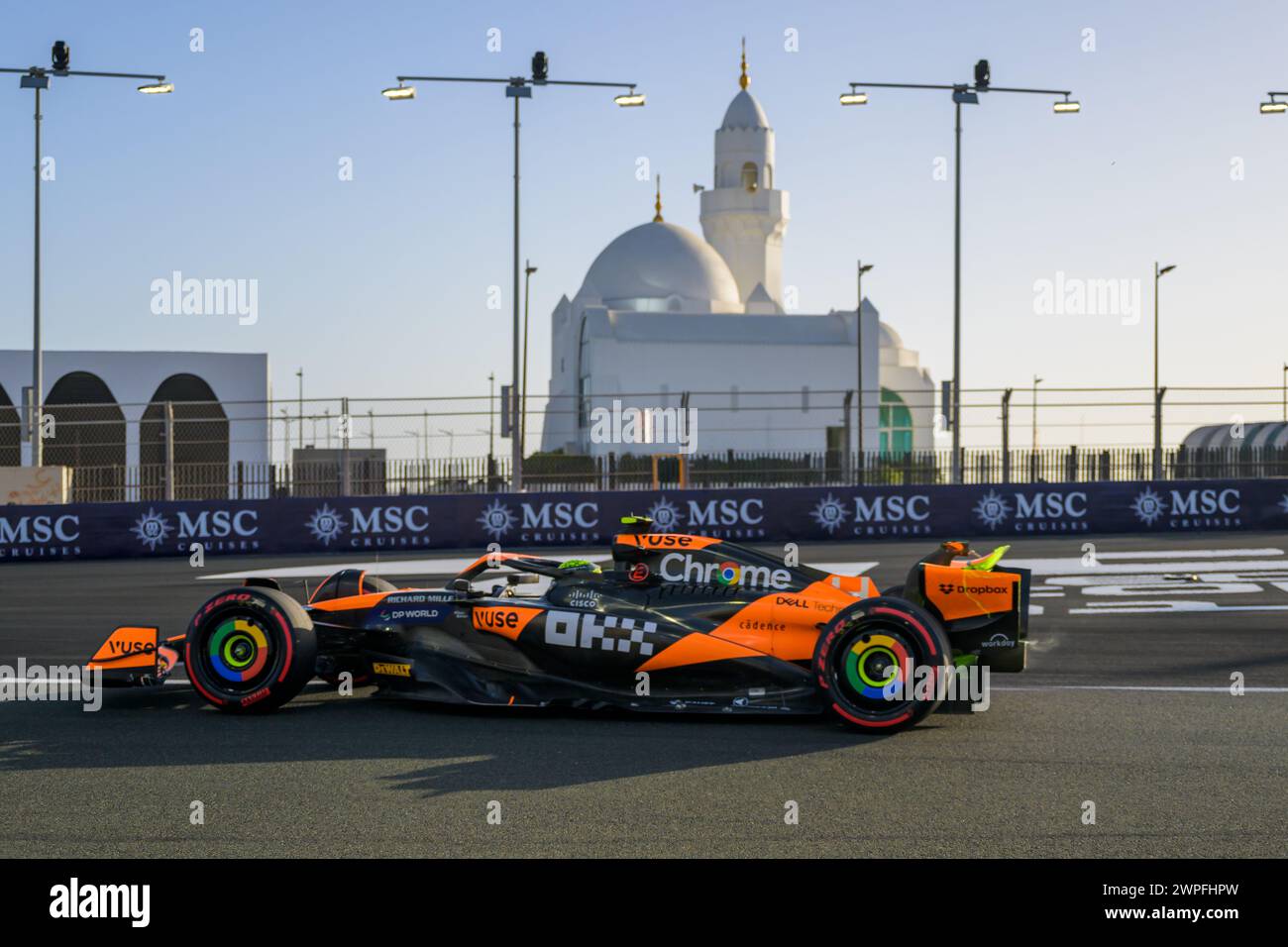 Jeddah, Saudi Arabia. 7th March 2024. Lando Norris of Mclaren Formula 1 Team During FP1. AHMAD ...