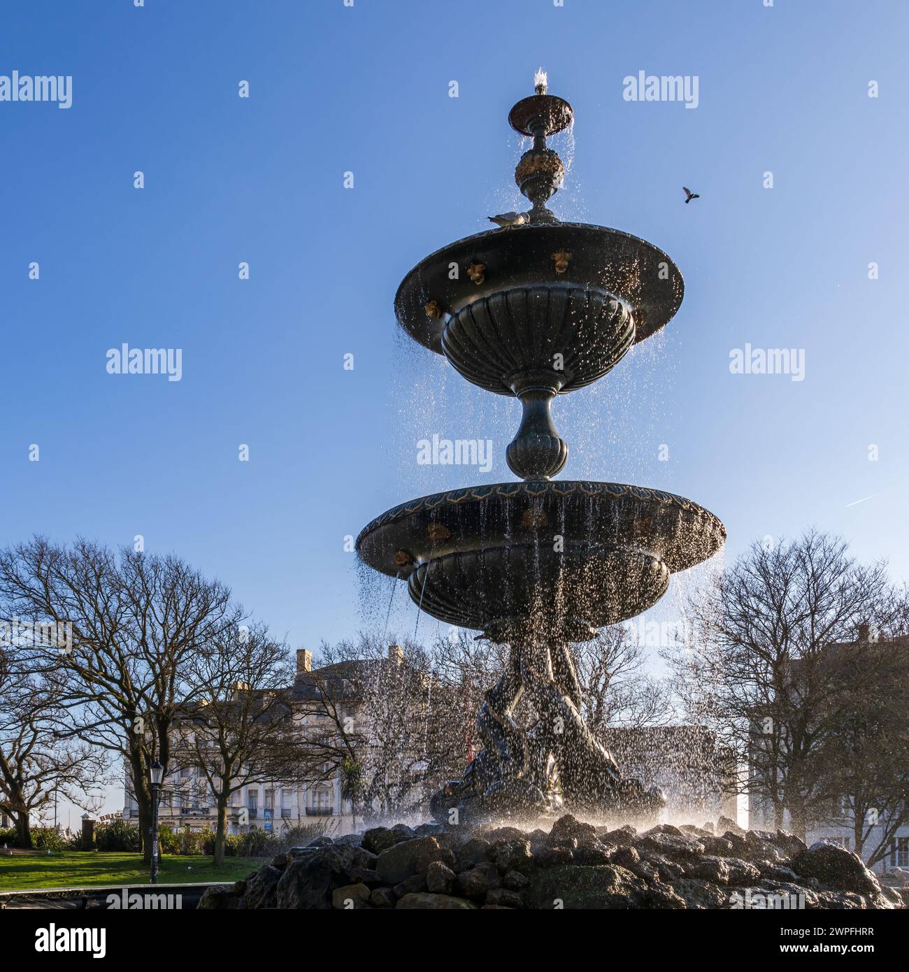 BRIGHTON, SUSSEX, UK. MARCH 06. Water fountain in Brighton, East Sussex ...