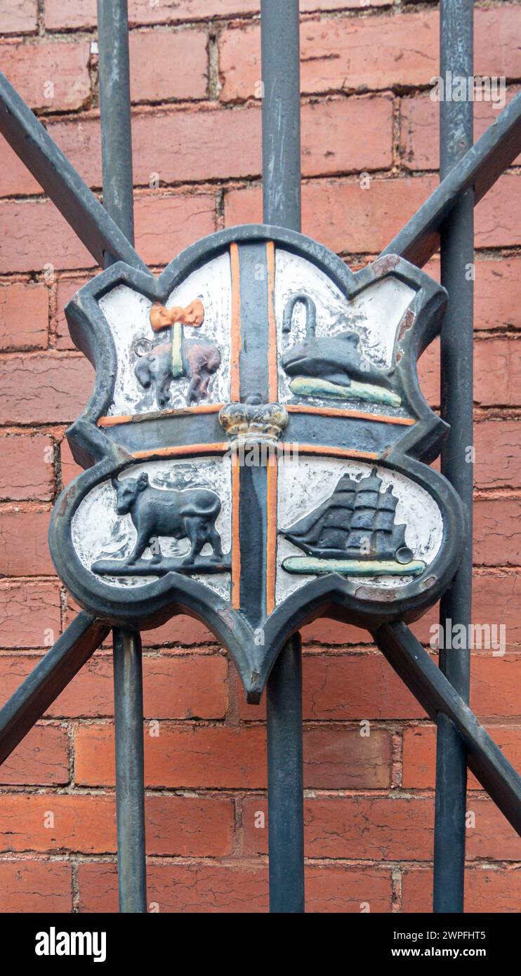 Melbourne, Australia, Feb 2018 - Coat of arms for the city of Melbourne ...