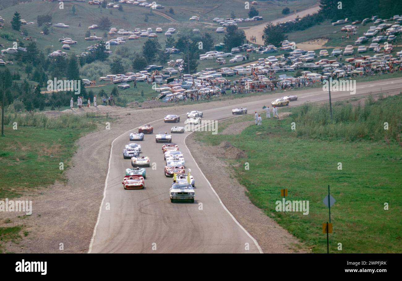 Pace lap at the 1966 Players 200 Mosport Canadian Sports Car ...