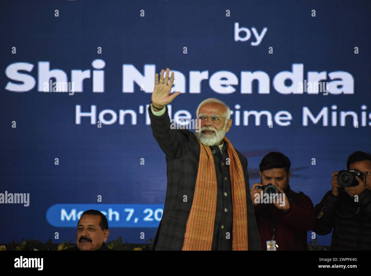 Srinagar, India. 07th Mar, 2024. Indian Prime Minister, Narendra Modi ...