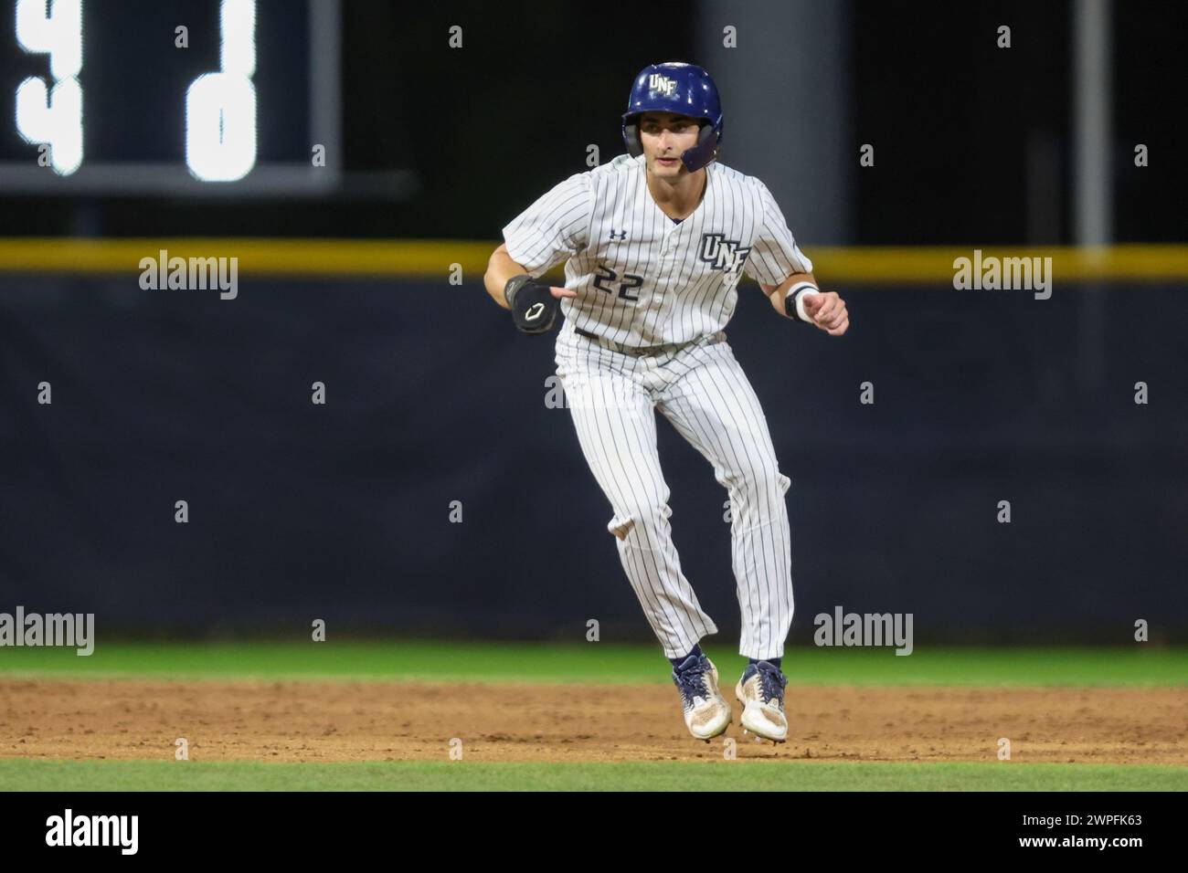 North Florida outfielder Drew Leinenbach (22) in action during an NCAA ...