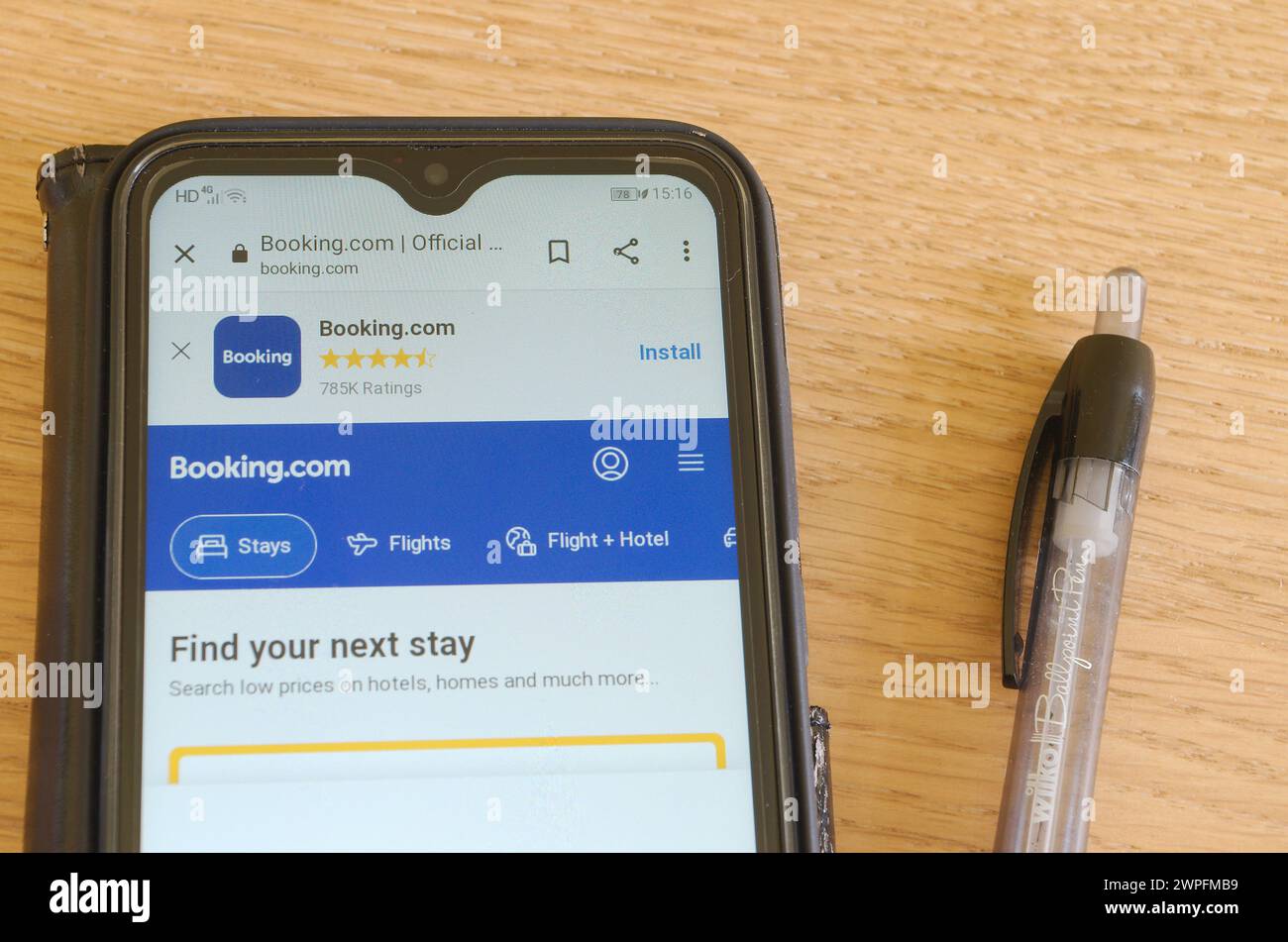 Booking.com Website on a Smartphone Stock Photo - Alamy