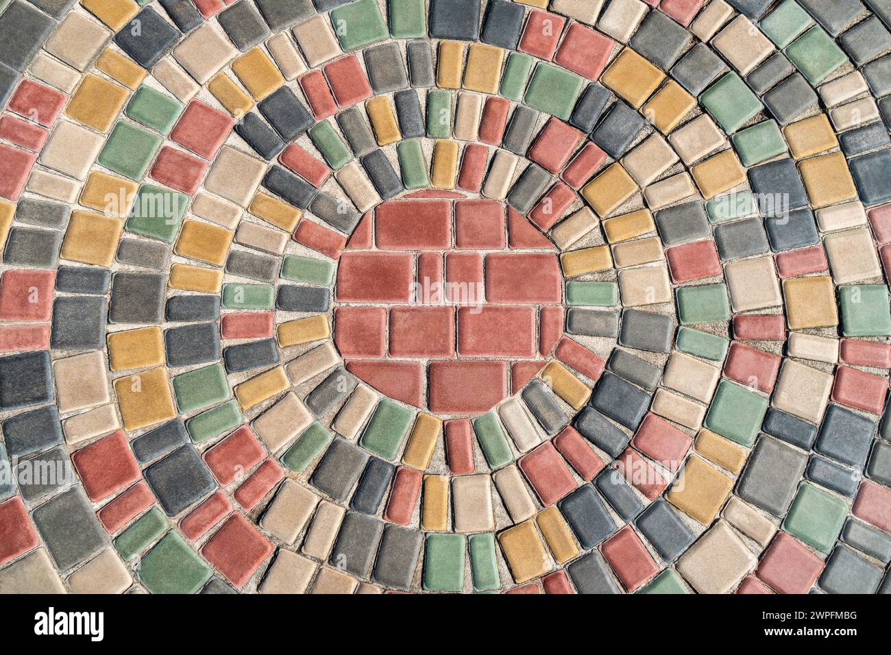 Circle pattern stone block paving hi-res stock photography and images ...