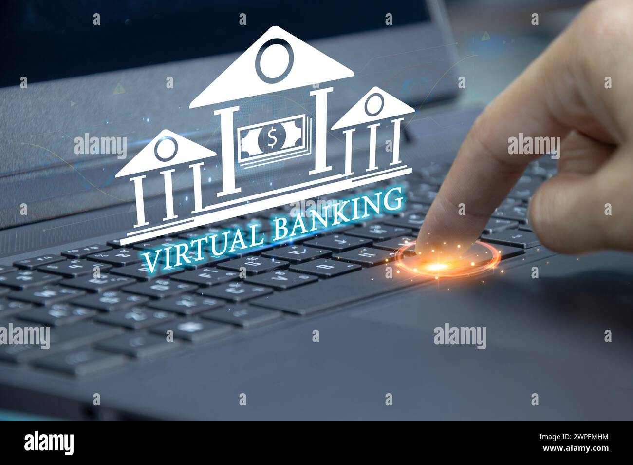 digital bank virtual bank online banking and digital money Human-facing ...