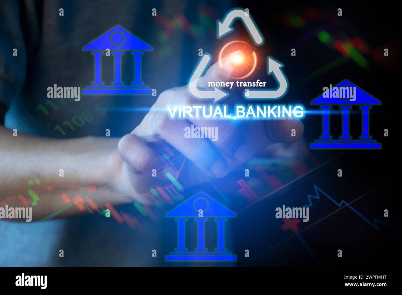 digital bank virtual bank online banking and digital money Human-facing ...