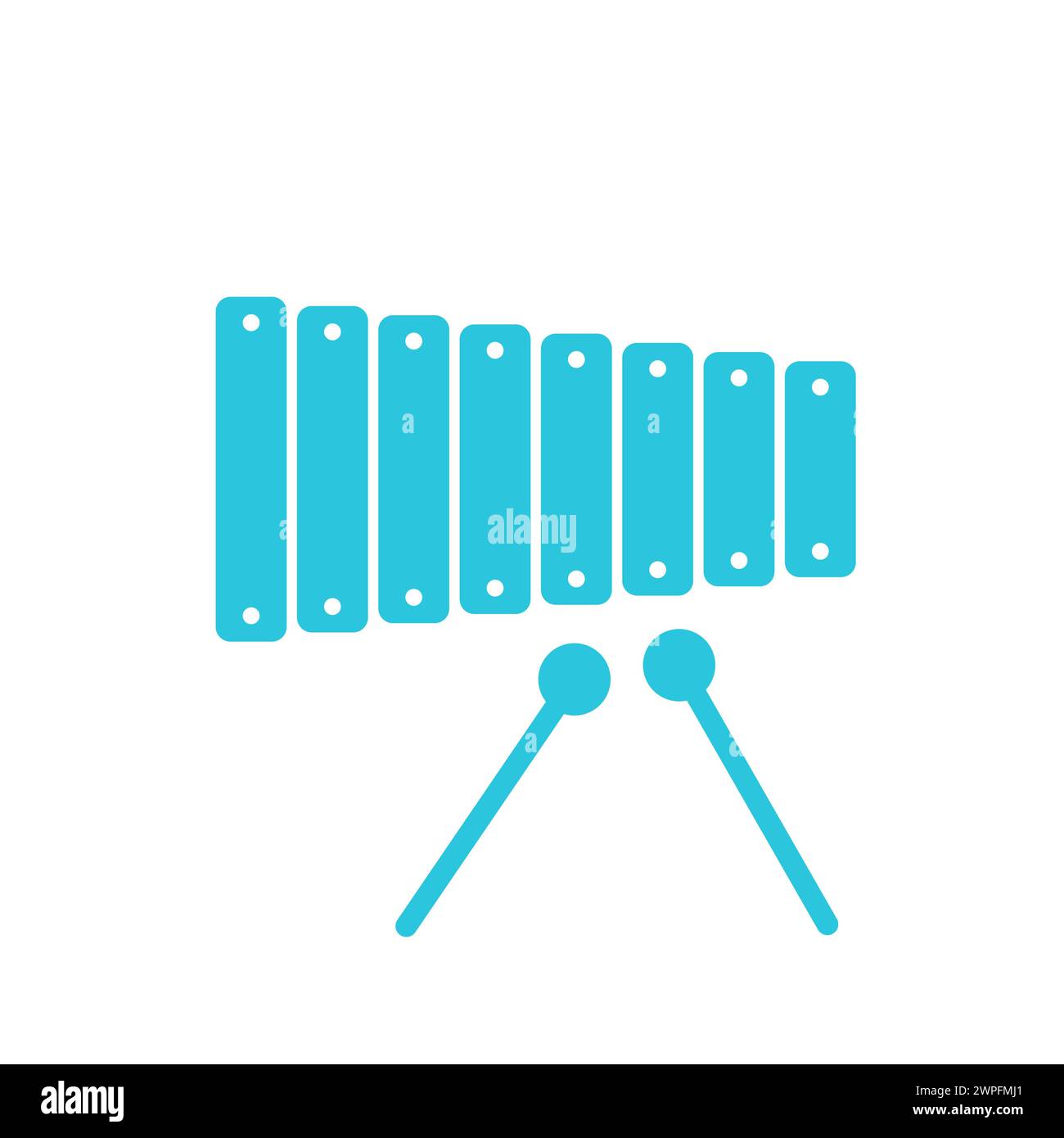 Xylophone Icon. Music instrument. Isolated on white background Stock ...