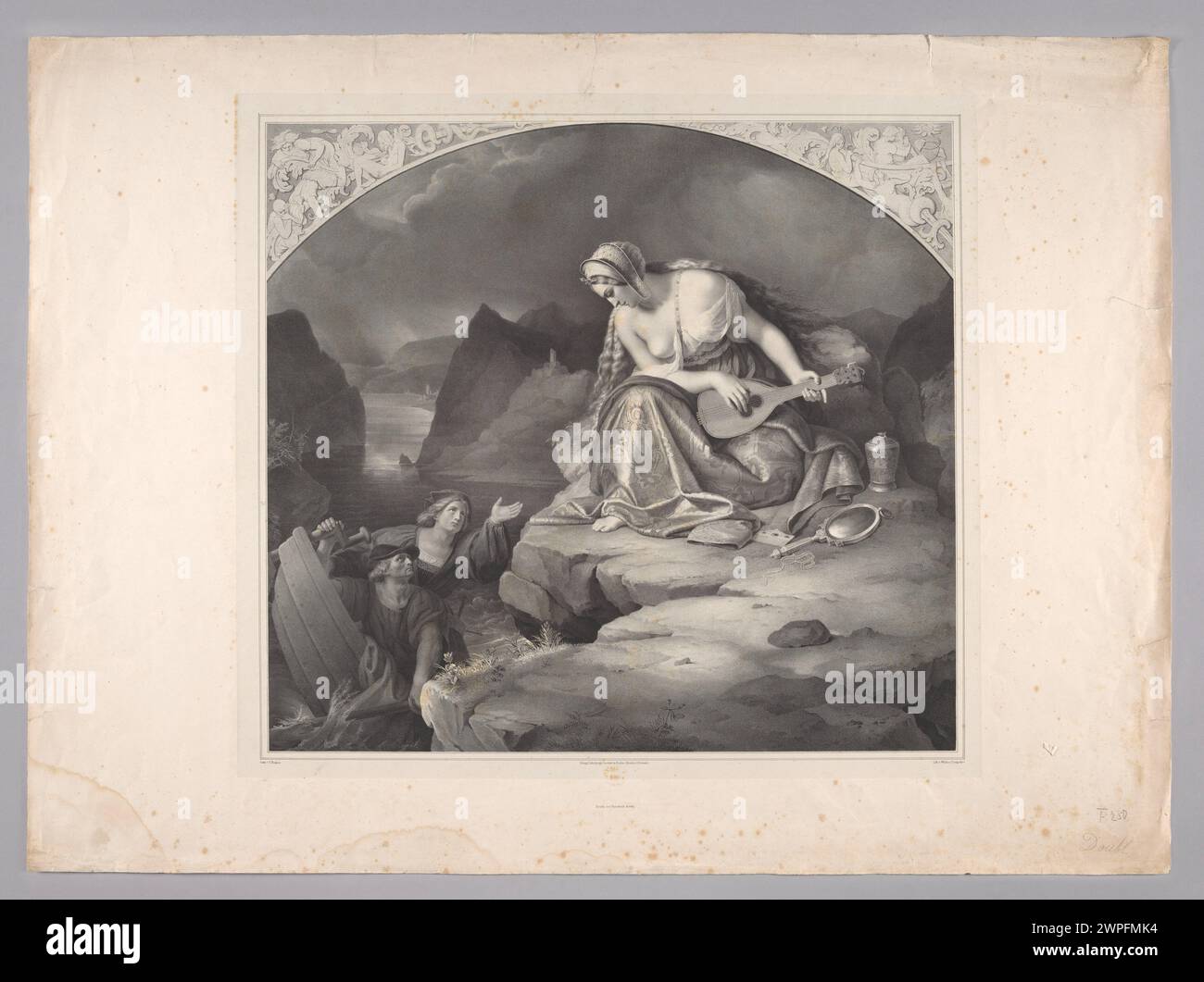 Illustration of 'Die Lorelei' by Carl Wildt, Julius Friedrich Tempeltei ...
