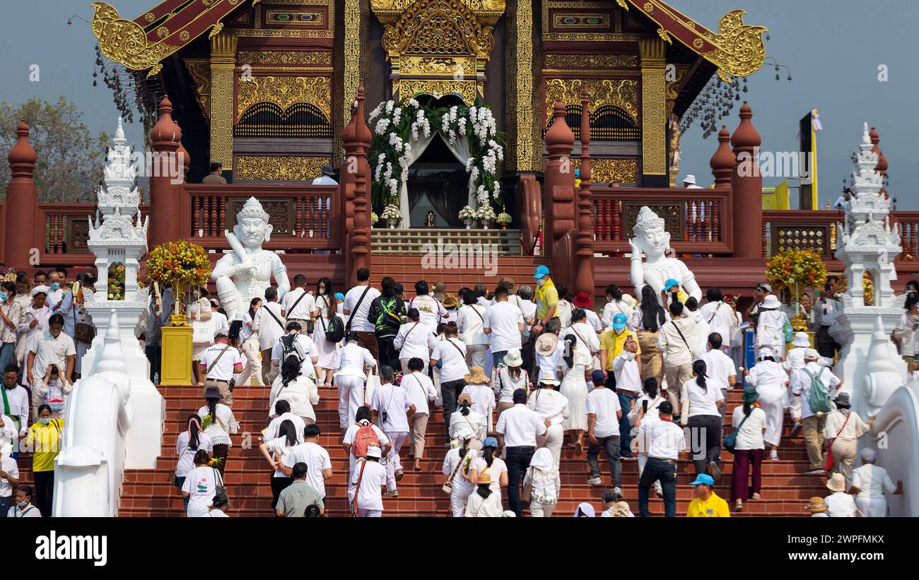 Buddhist faithful pay obeisance to the sacred relics of Lord Buddha and ...