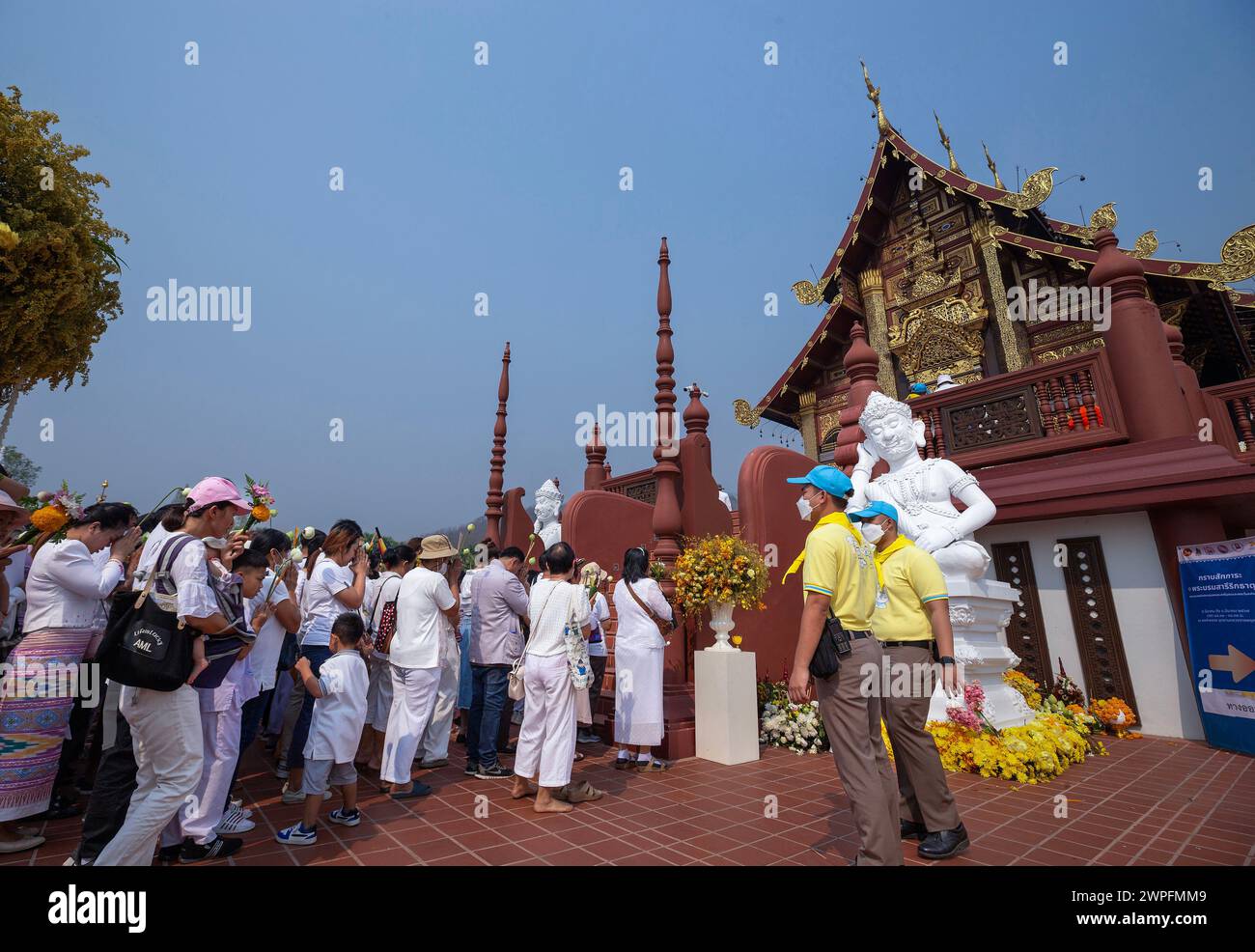 Buddhist faithful pay obeisance to the sacred relics of Lord Buddha and ...