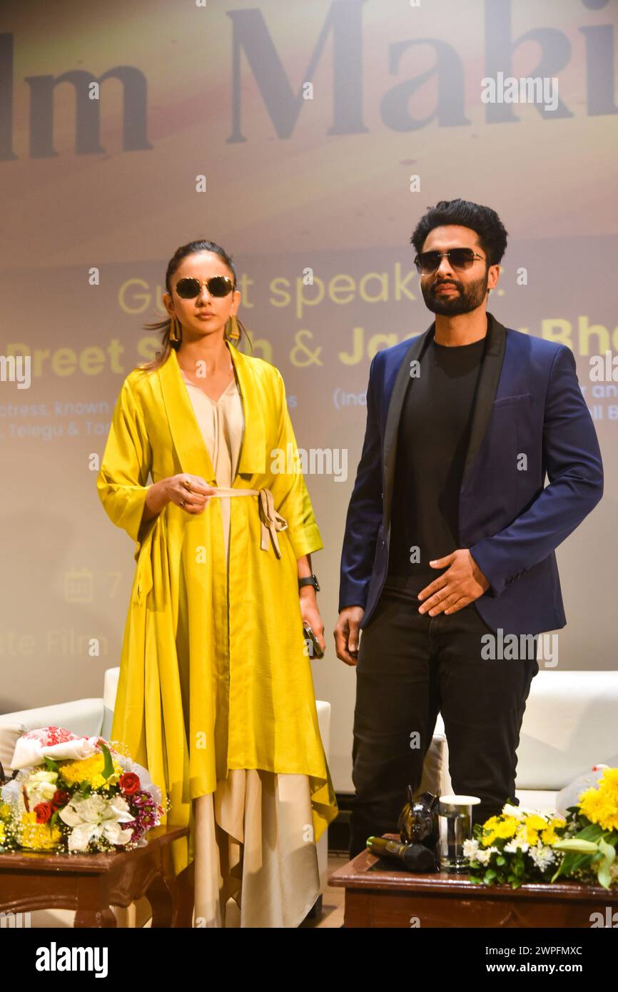 GUWAHATI,INDIA-07 MARCH 2024: Newly-wed Bollywood actors Rakul Preet ...