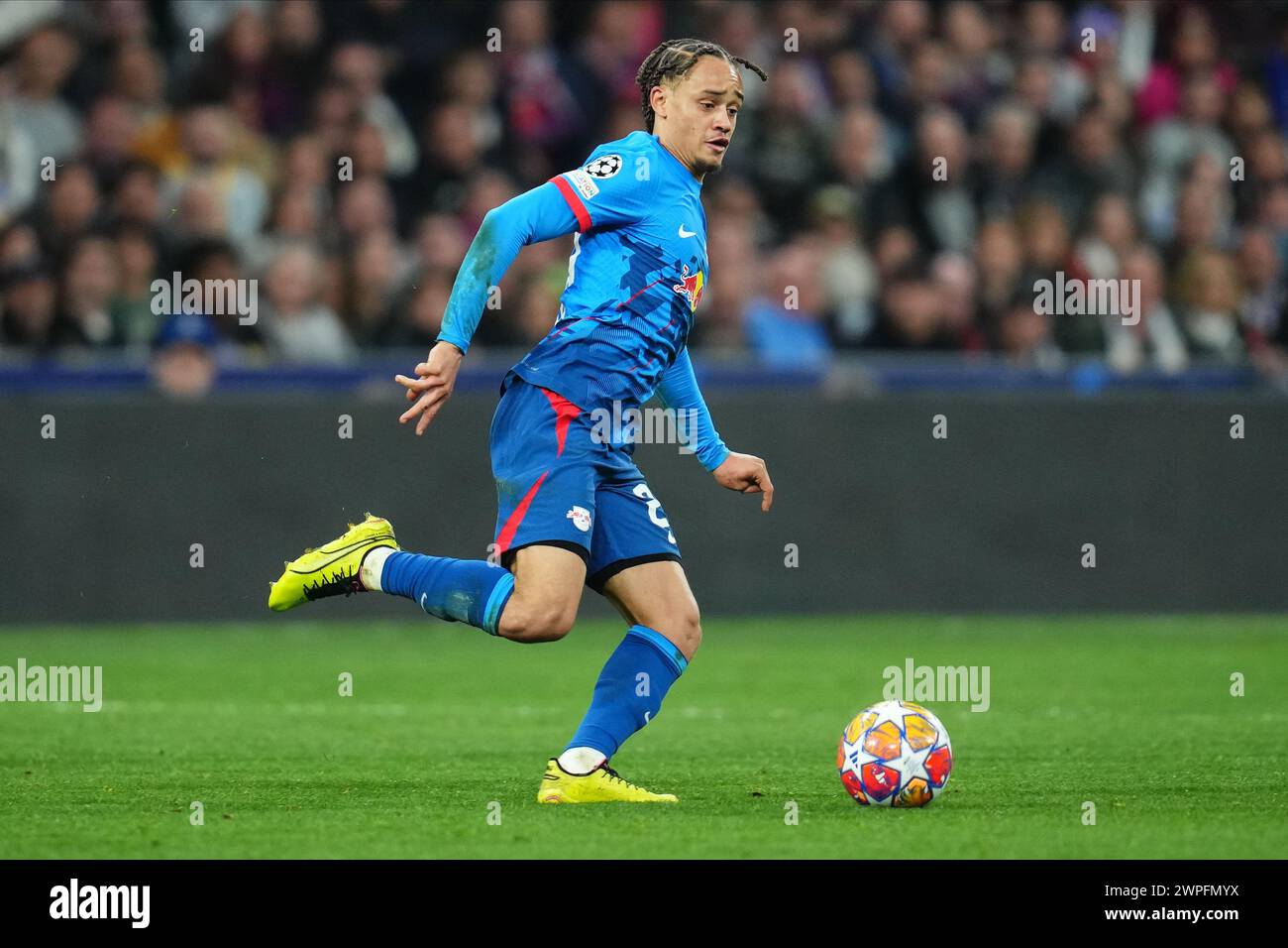 Madrid, Spain. 06th Mar, 2024. Xavi Simons of RB Leipzigduring the UEFA ...