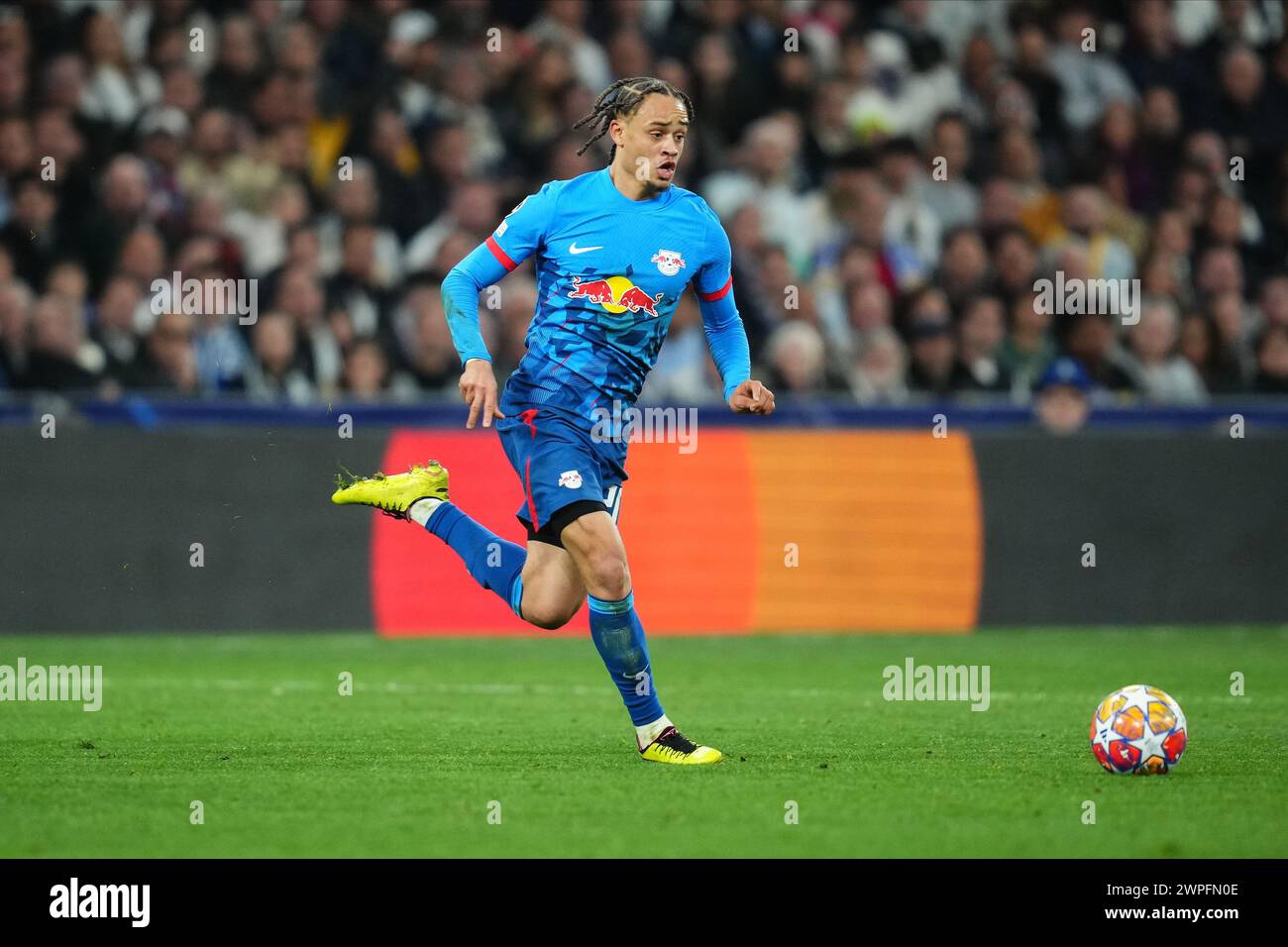 Madrid, Spain. 06th Mar, 2024. Xavi Simons of RB Leipzigduring the UEFA ...