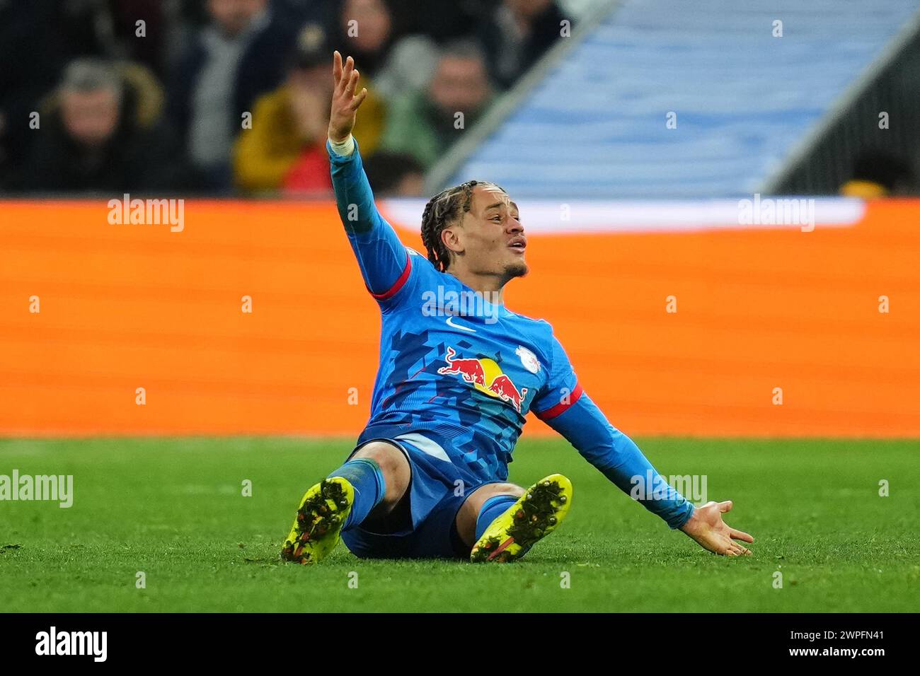 Madrid, Spain. 06th Mar, 2024. Xavi Simons of RB Leipzigduring the UEFA ...