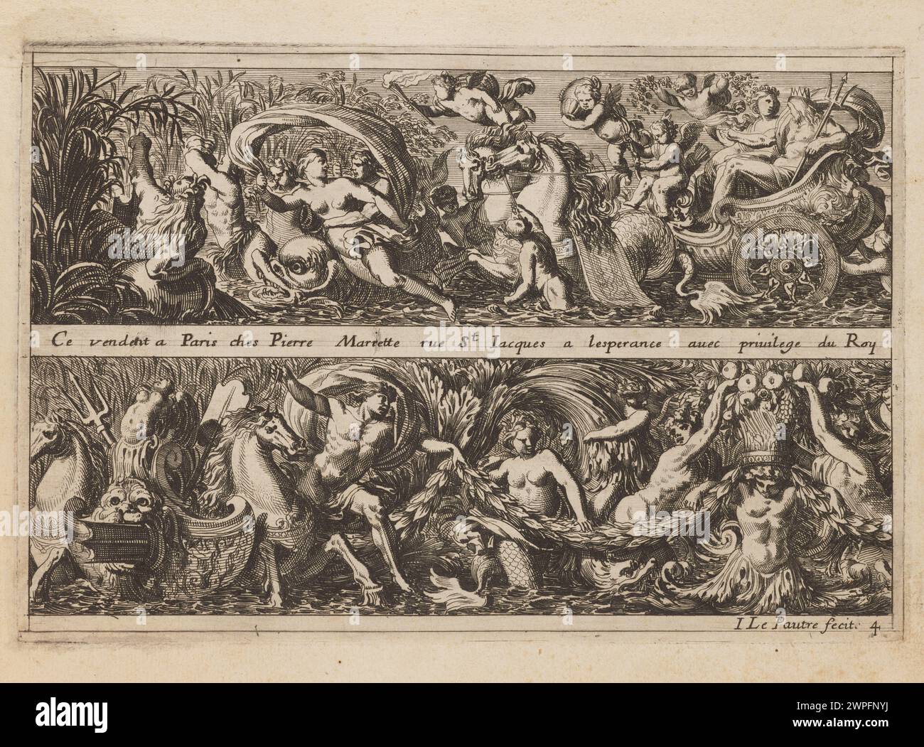 Frieze designs by Jean Le Pautre and Pierre Mariette, circa 1660-1670 ...
