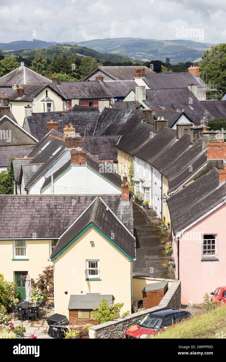 Houses and narrow street, Llandovery, Wales, UK Stock Photo - Alamy