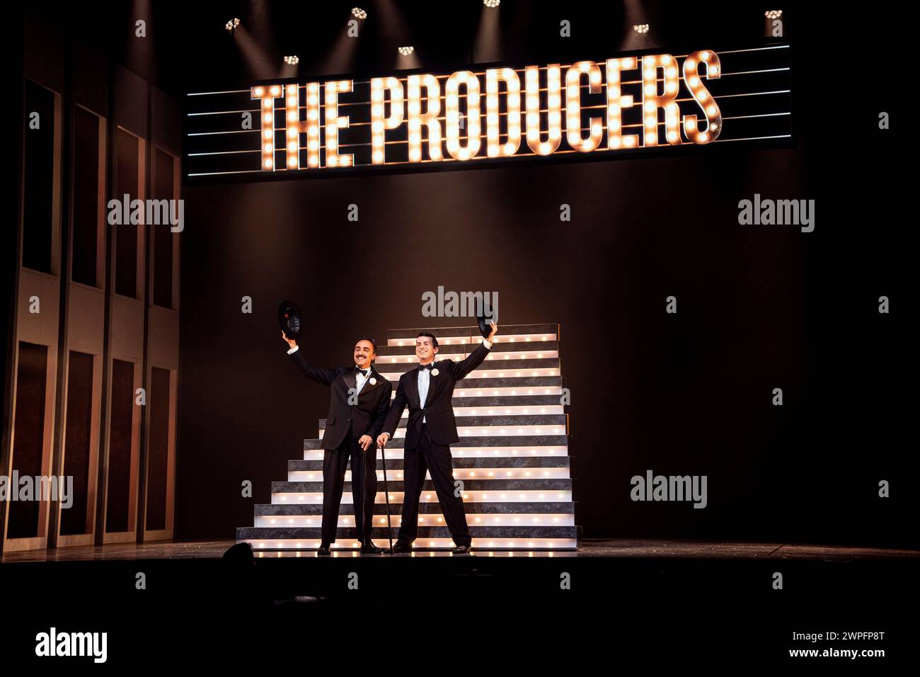 Artists from the cast during the premiere of the musical 'The Producers ...