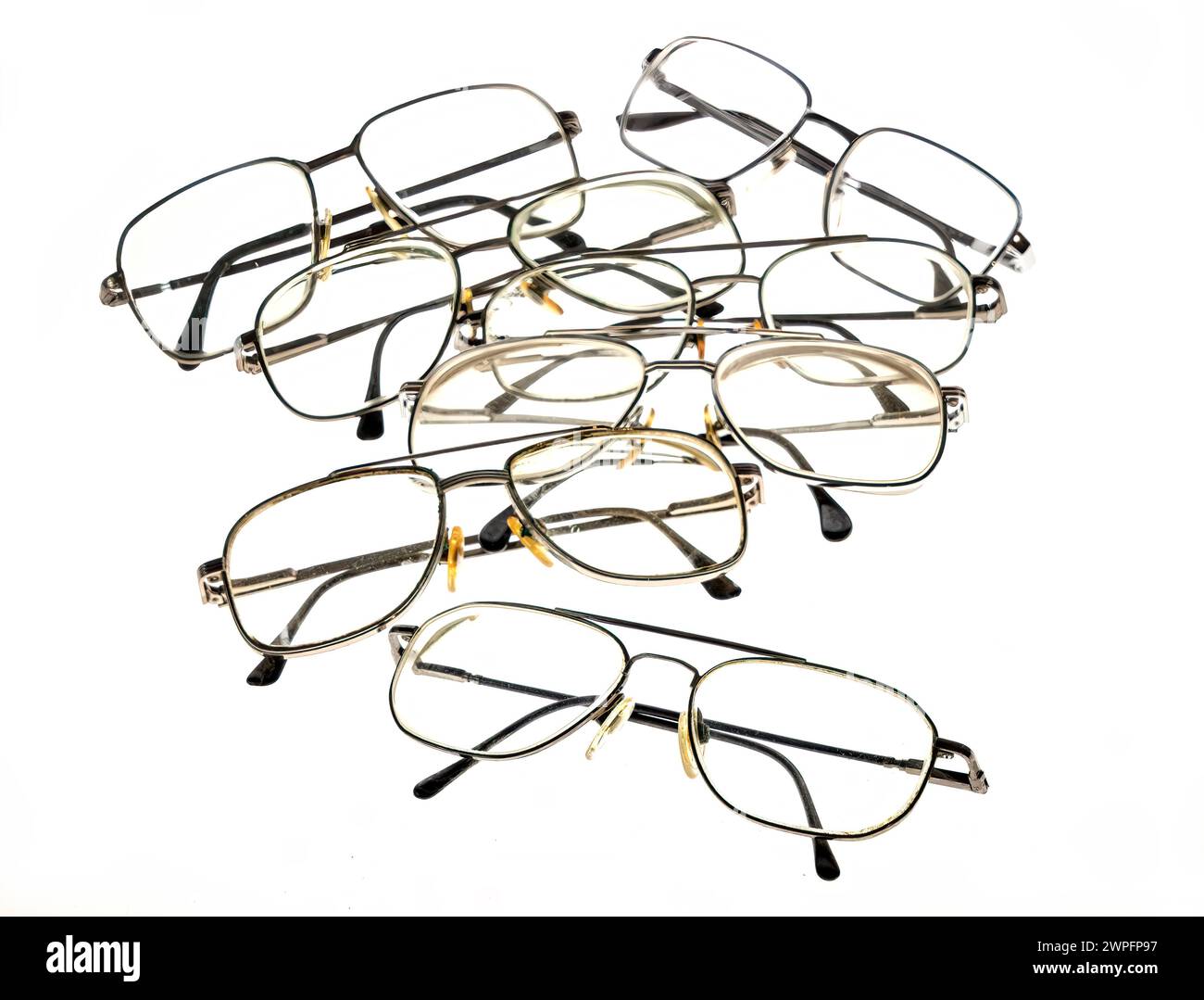 Used spectacles, glasses for donating to recycling and further use ...