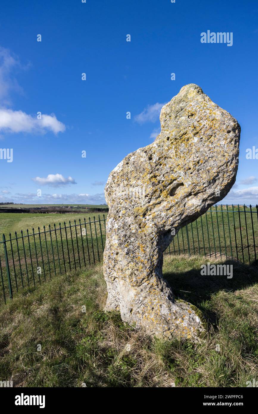 The King Stone, Rollright Stones prehistoric stone circle on the border ...
